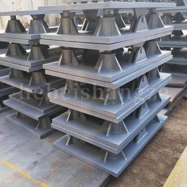Precast beam T beam support embedded steel plate longitudinal slope ...